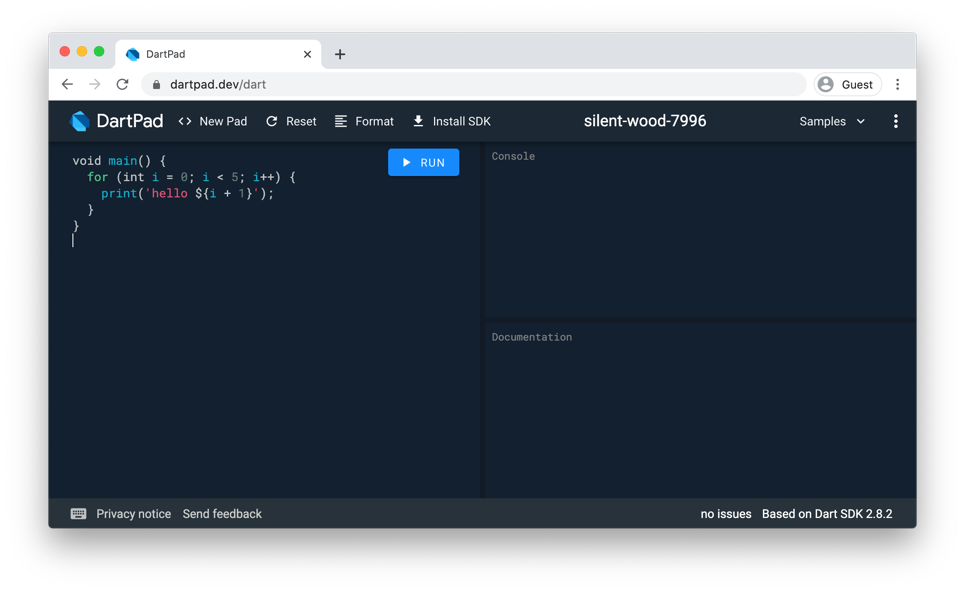 DartPad 线上工具 | Dart